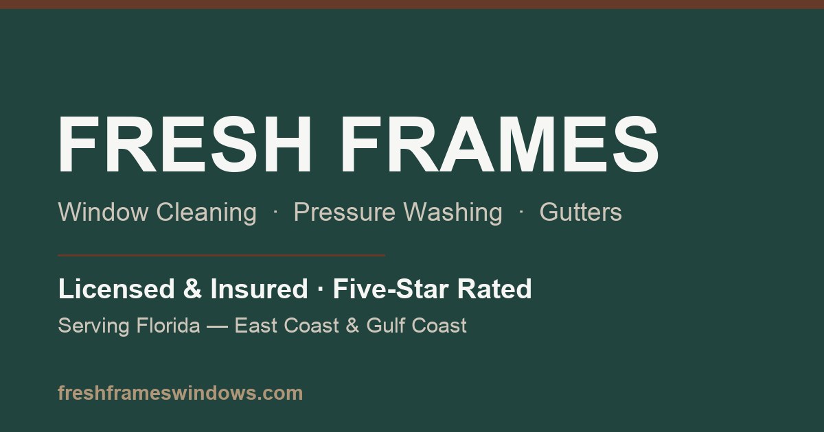 Gutter Cleaning in Palm Beach Gardens, FL | Fresh Frames Window Cleaning